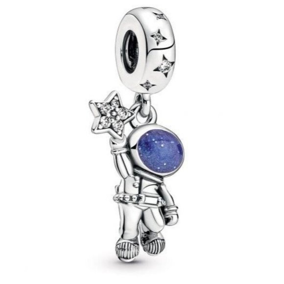 Pandora | Jewelry | New Pandora Astronaut In The Galaxy Dangle Charm ...